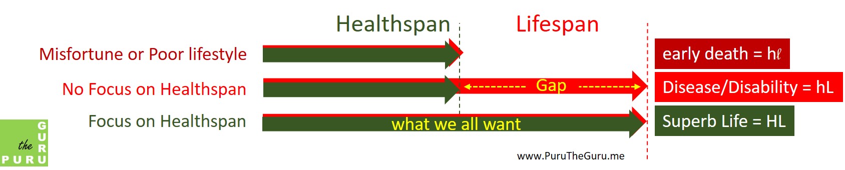 Healthspan not Lifespan – Mind the Gap! – Puru The Guru
